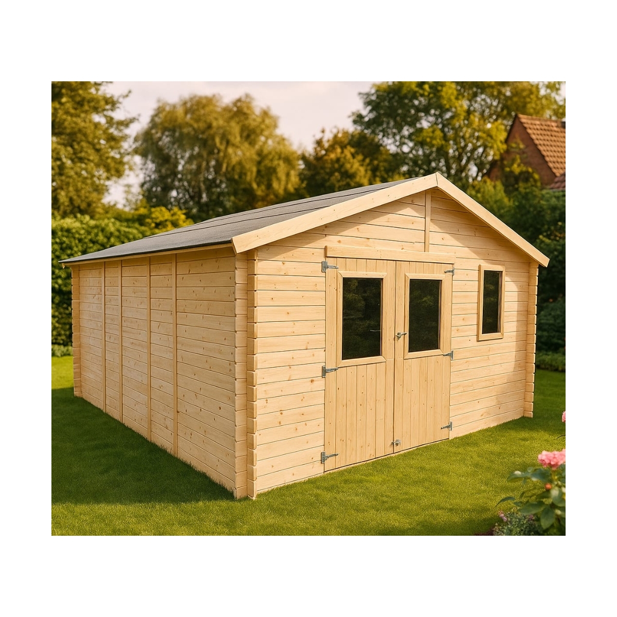 Casetta in legno Beatrice 4x5 m con finestre | The Good Garden