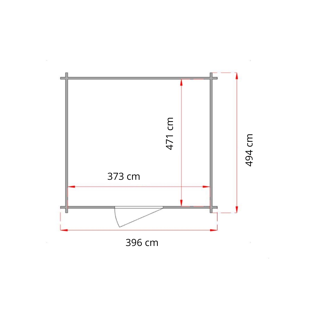 Casetta in legno Beatrice 4x5 m con finestre | The Good Garden